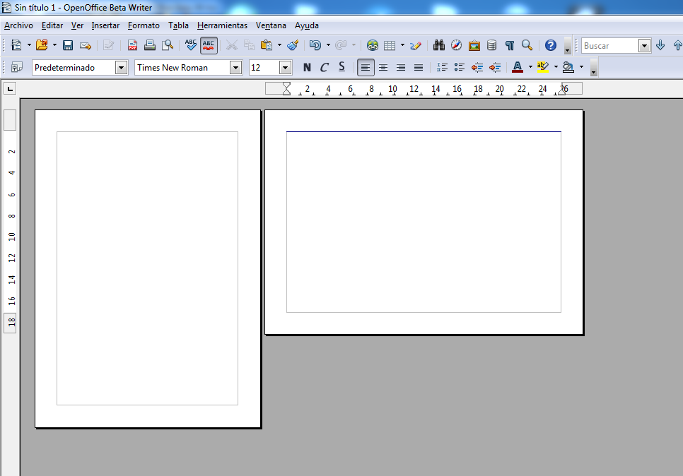 Hoja horizontal entre hojas verticales OpenOffice ~ Linux. informático ...