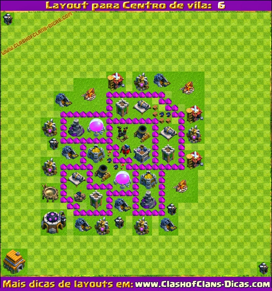 ClashOfClans: Layouts Para CV6!! Confiram!!