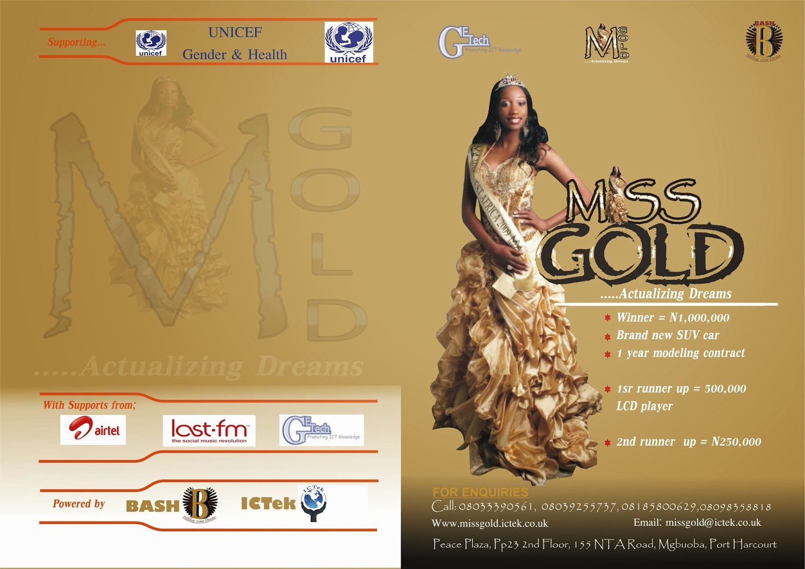 MISS GOLD BEAUTY PAGEANT: MISS GOLD NIGERIA 2014