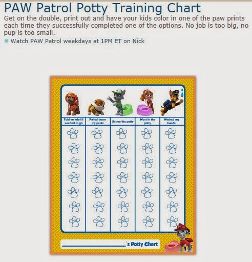 Pull Ups 2t-3t Paw Patrol Free Printable Potty Training Chart. | Oh My ...
