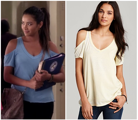 Pretty Little Liars: Season 3 Episode 8 Emily's Blue V Neck Cut Out ...