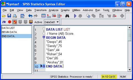Introduction to SPSS