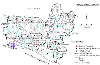 Gambar Peta Lokasi Kabupaten Cilacap, Jawa Tengah | Gambar Peta ...