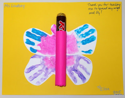 Tippytoe Crafts: Handprint Butterfly Gift for Teachers