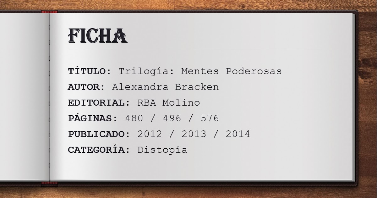 Abemar Books: RESEÑA 29: TRILOGÍA MENTES PODEROSAS, ALEXANDRA BRACKEN
