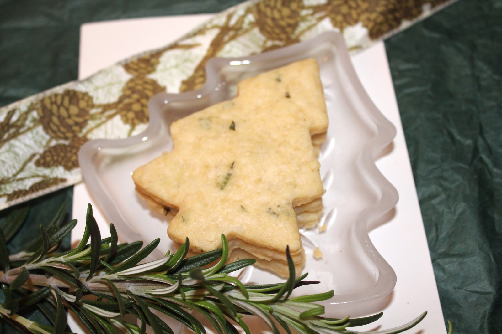 Savory Moments: Rosemary shortbread Christmas tree cookies