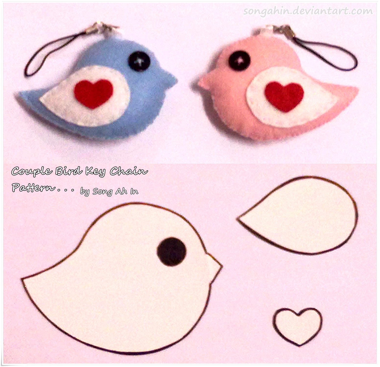 SweetTwinz: Bird Couple Key-Chain + Pattern