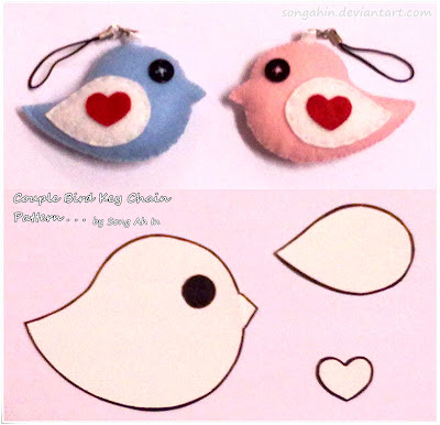 SweetTwinz: Bird Couple Key-Chain + Pattern