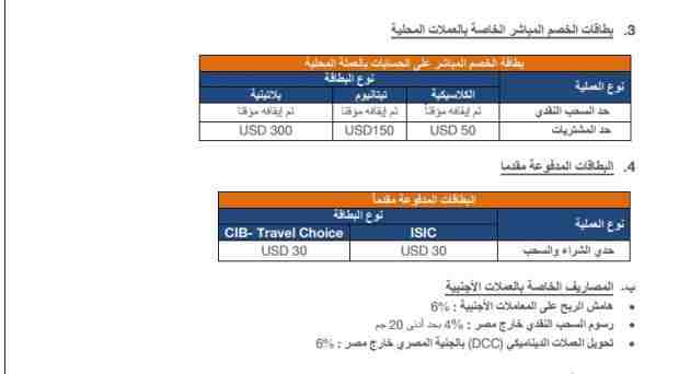 بنك Cib يعلن عن تعديل حدود استخدام بطاقات الفيزا خارج مصر