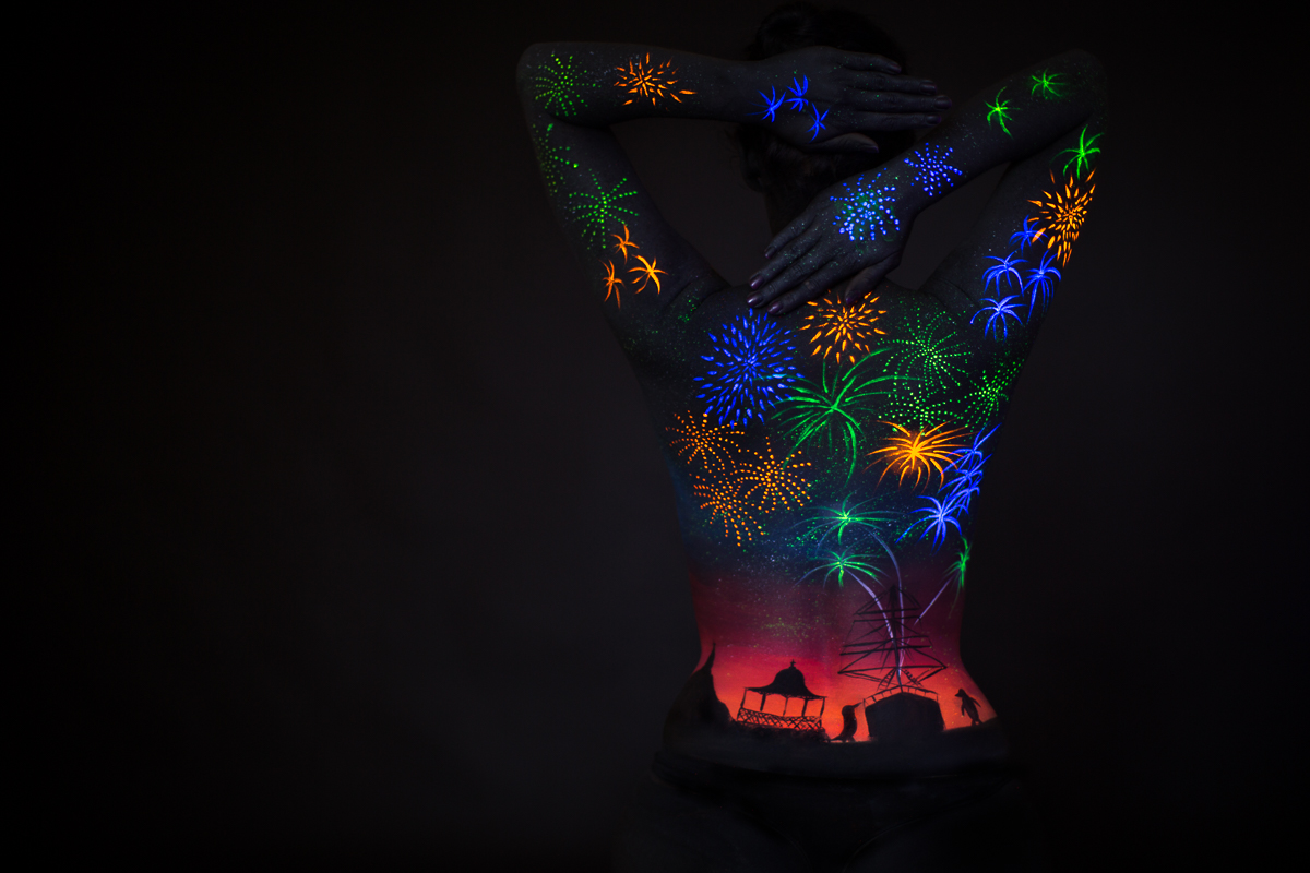 The Beauty Of My Life: Dundee Fireworks Body Painting by Jillian ...