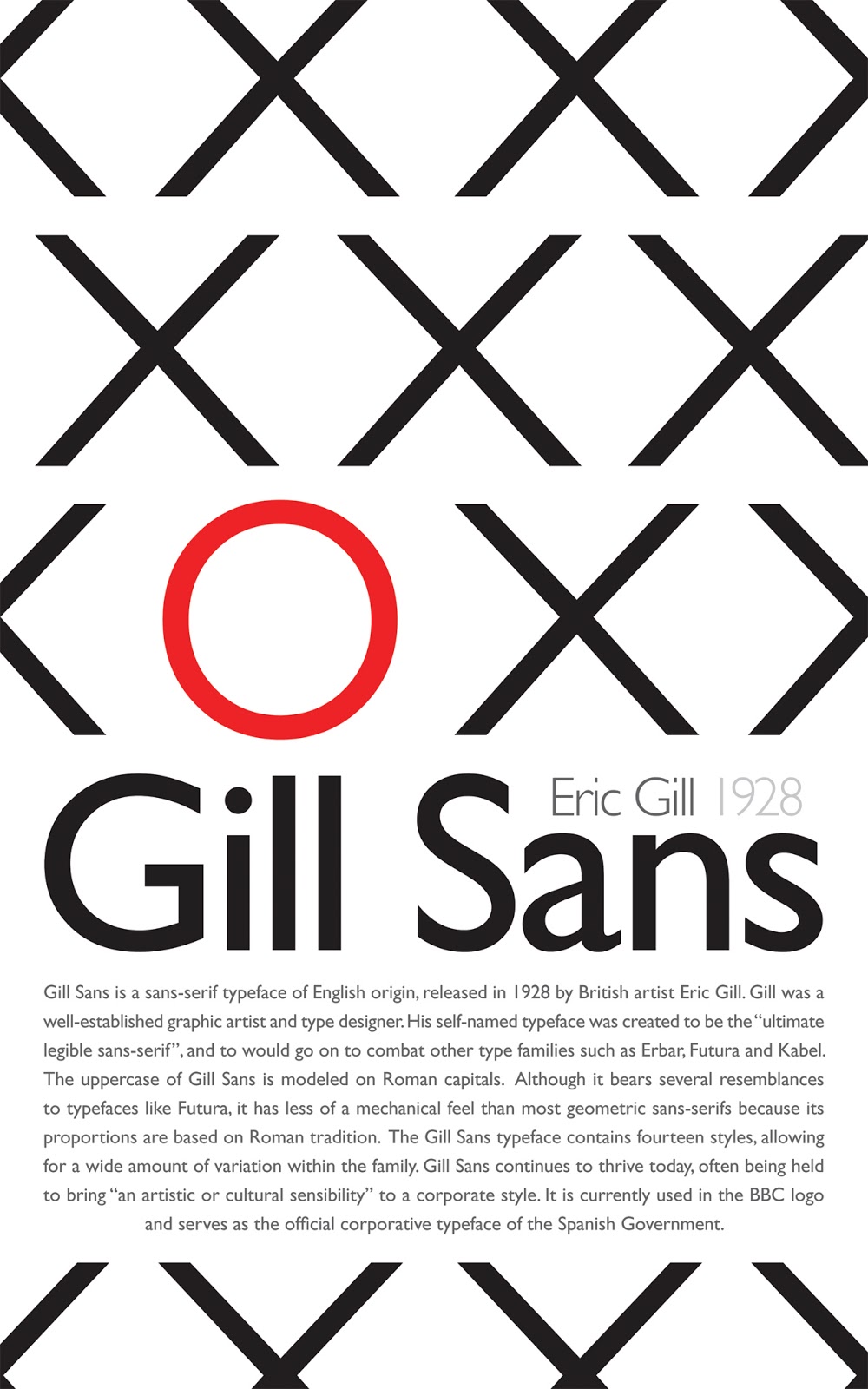 Projects: Gill Sans Poster