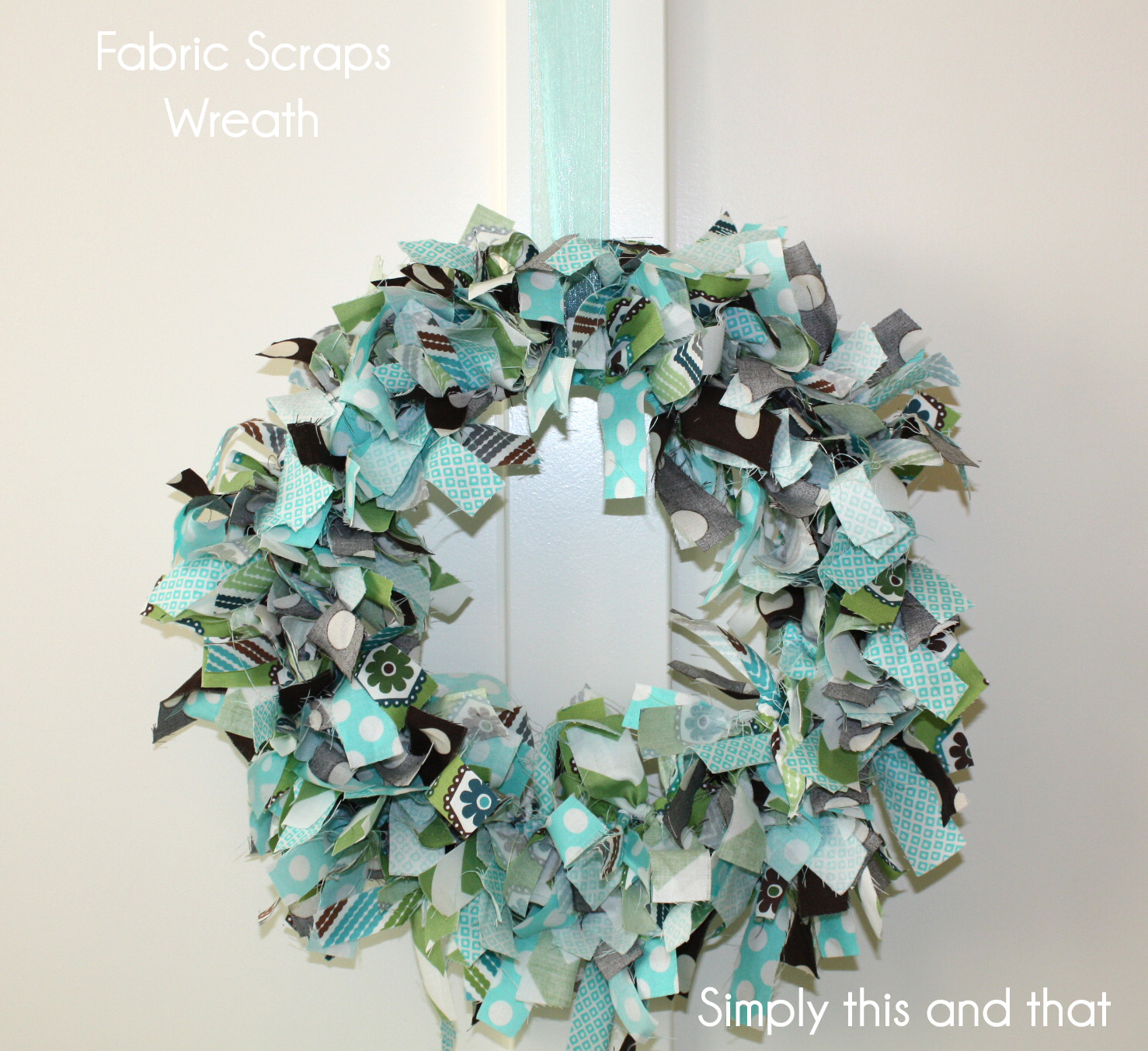Simply This and that: Fabric Scraps Wreath