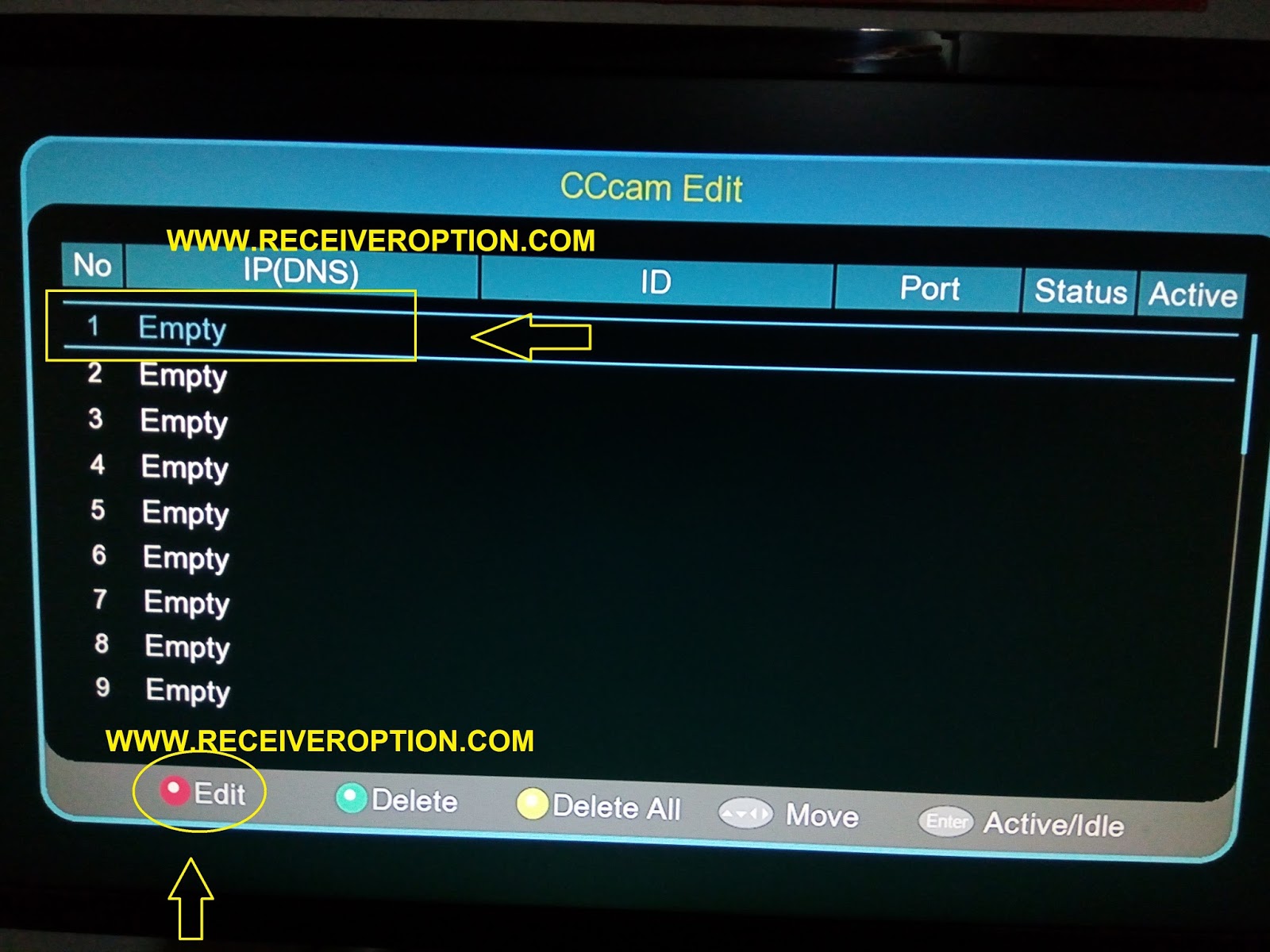 ECHOLINK EL-880D HD RECEIVER CCCAM OPTION - HOW TO ENTER BISS KEY POWER ...