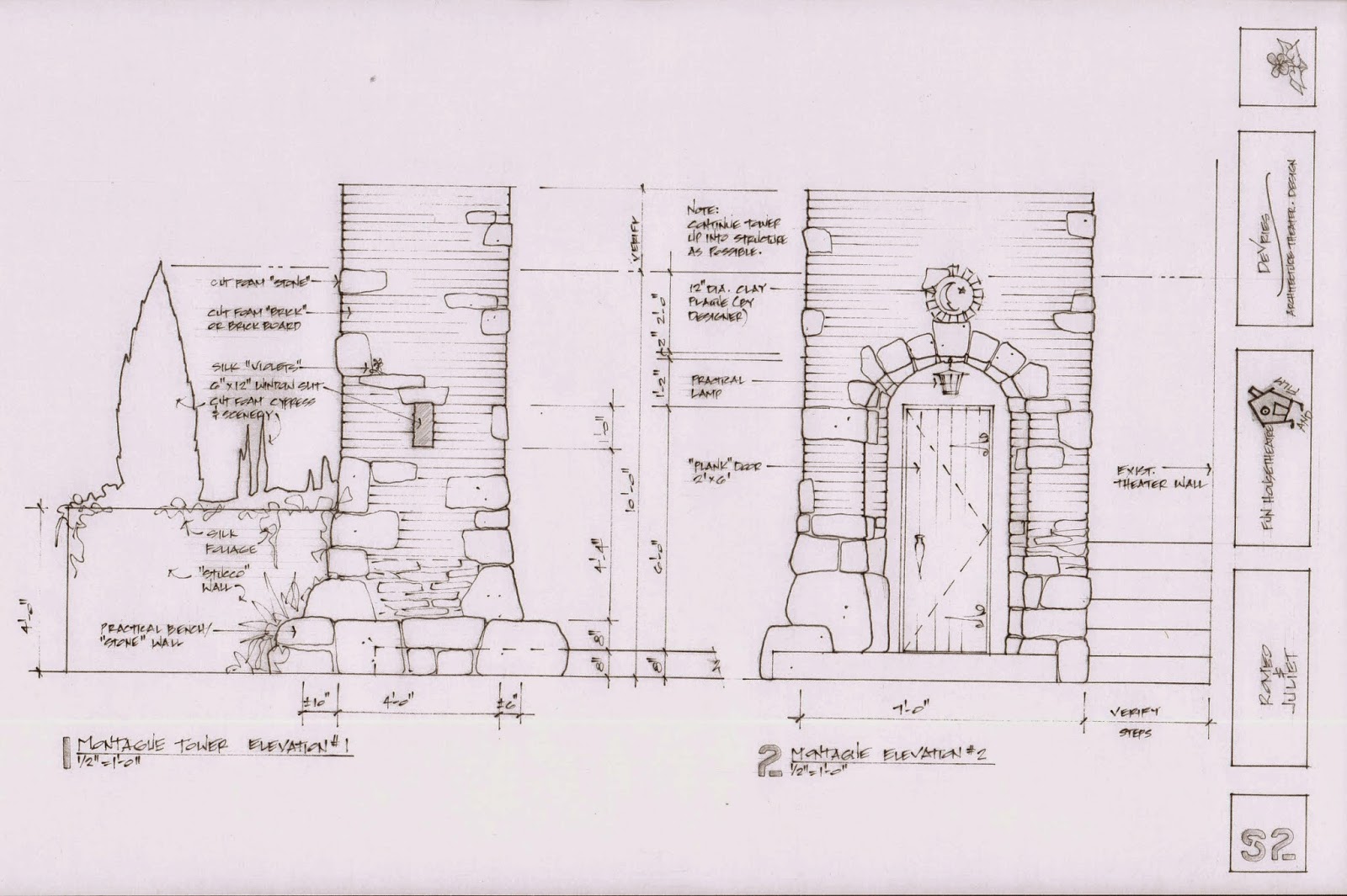 Film Set Design Sketches
