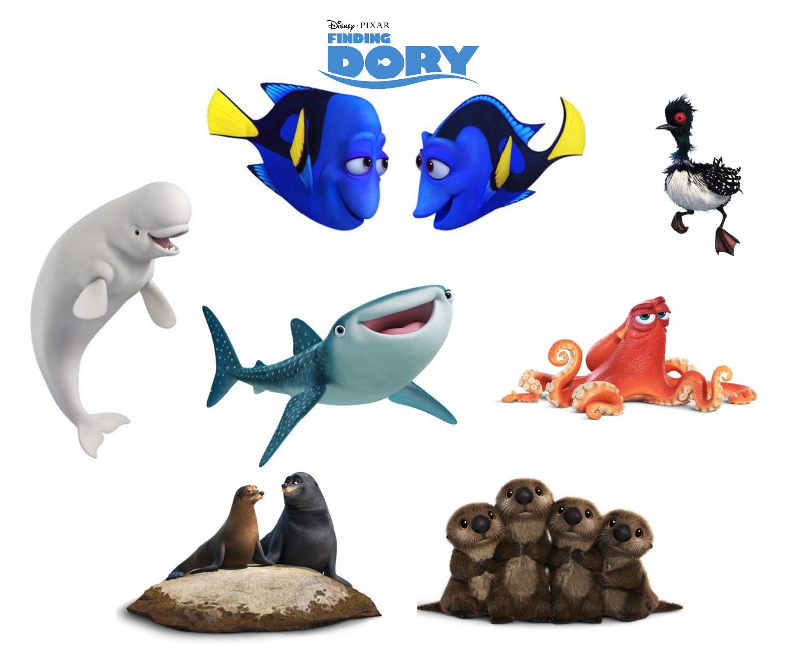 Disney‧Pixar《Finding Dory》角色造型圖（2016年 3月） | Disney Magical Kingdom Blog
