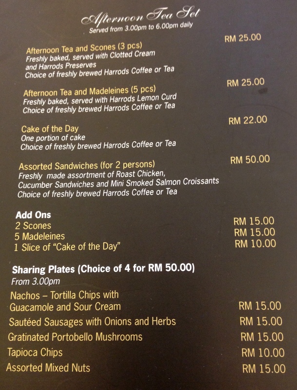 Harrods Cafe @ KLCC - Spicy Sharon - A Malaysian Lifestyle And Food Blog