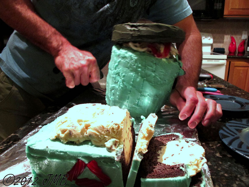 Flora Hiker: Garbage Can & Recyling Bin Cake for Son's Birthday