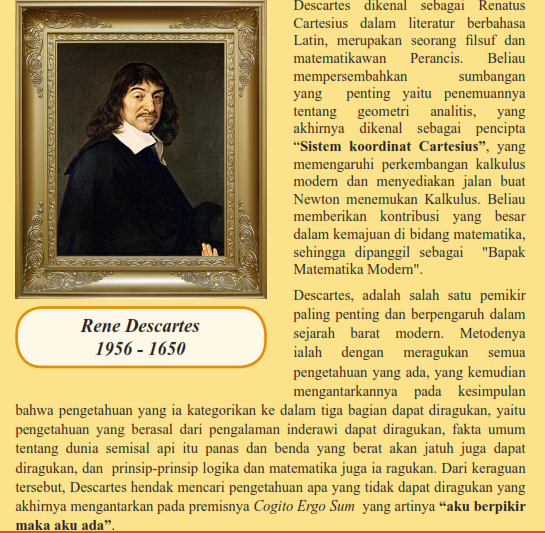 TOKOH MATEMATIKA - RENE DESCARTES - MATEMATIKA