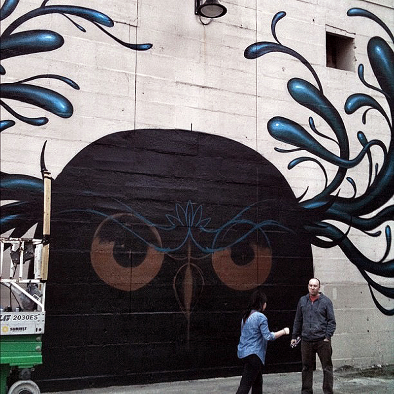 Jeff Soto リッチモンドにてミューラル制作中