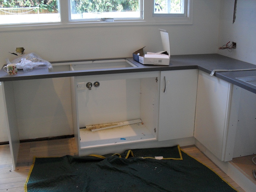 chigwell flat reno: kitchen plumbing