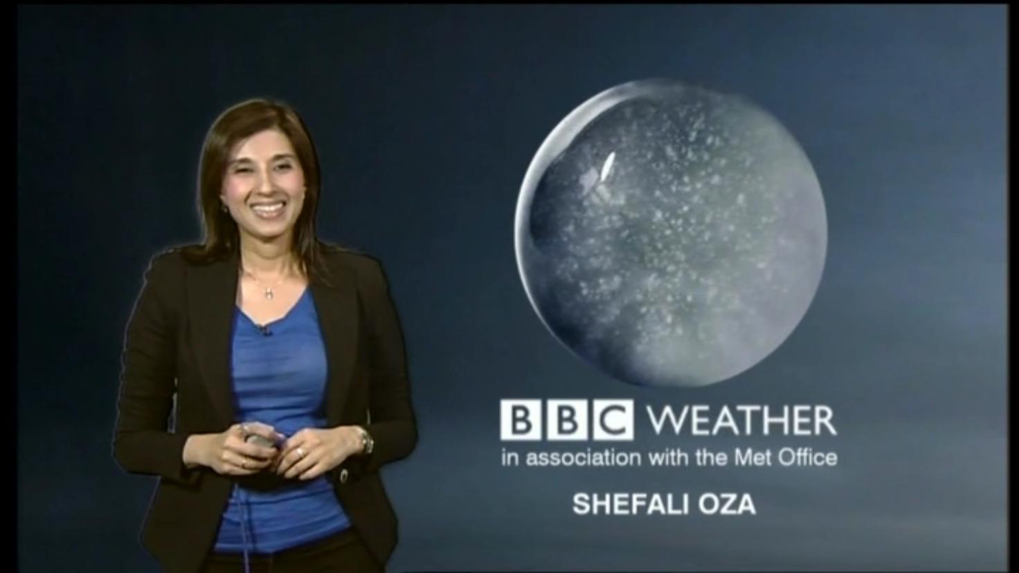 UK Regional News Caps: Shefali Oza - BBC Midlands Today Weather