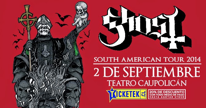VAMPIROS OSCUROS: Ghost vuelve a Chile