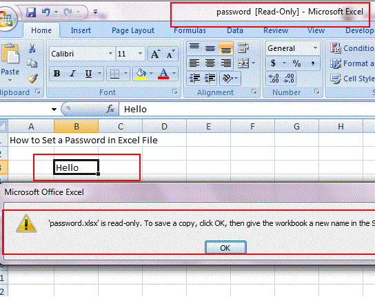 My Excel Journey: How to Set a Password in Excel File