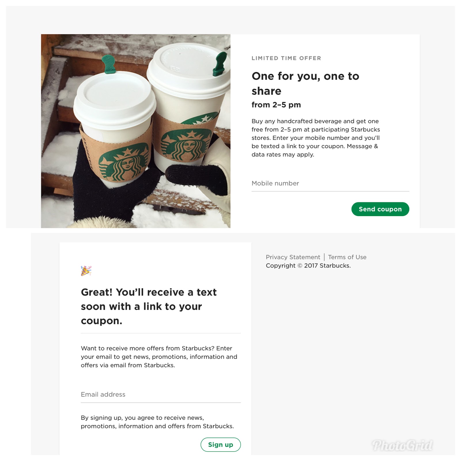 FREE IS MY LIFE: BOGO FREE Starbucks Drinks with ONE TIME USE COUPON ...