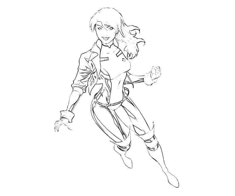 Marvel Rogue Coloring Pages Sketch Coloring Page