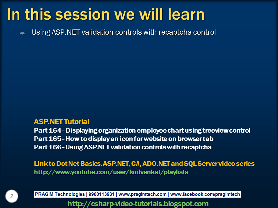 Sql Server Net And C Video Tutorial Using Aspnet Validation Controls With Recaptcha