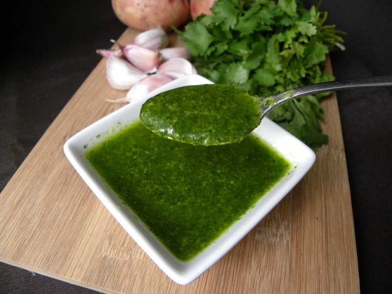 TRASTEANDO EN MI COCINA: MOJO DE CILANTRO O MOJO VERDE CANARIO