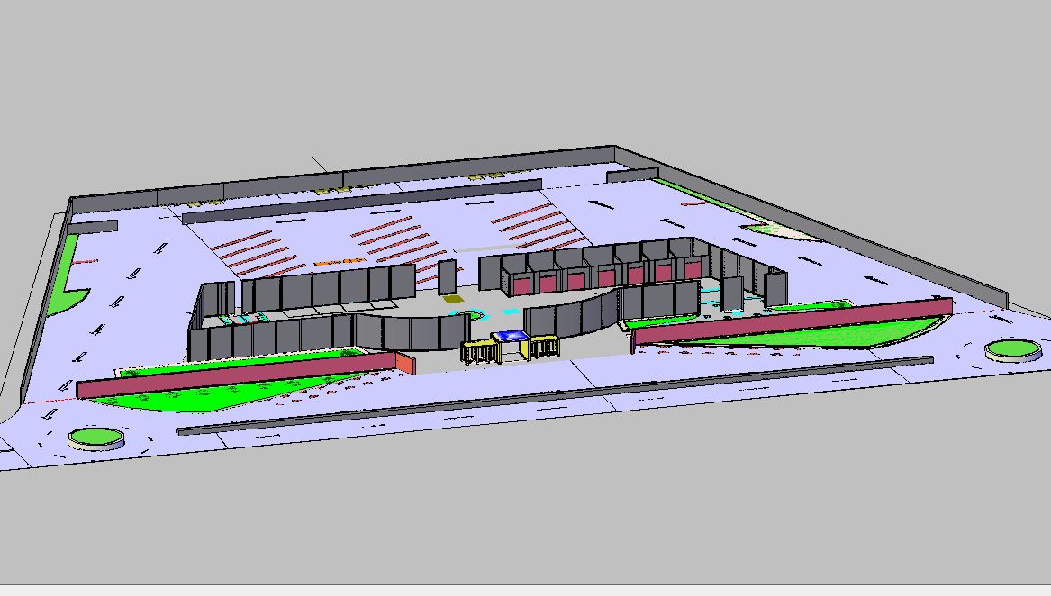 Exemple de métré et plans DWG d'une gare routière