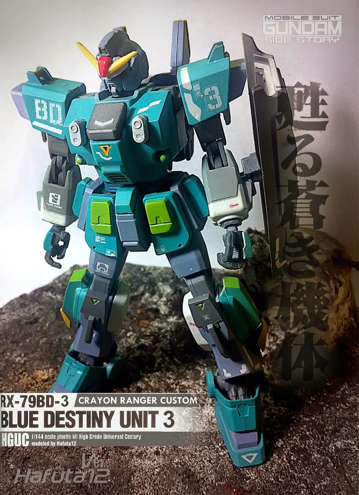 Custom Build: HGUC 1/144 Blue Destiny Unit 3 "CRAYON RANGER CUSTOM"