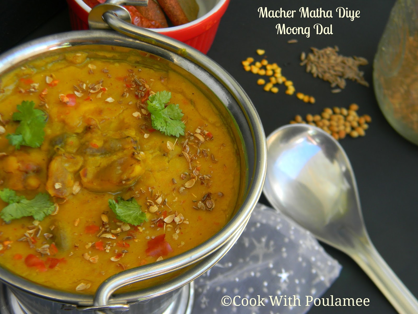Cook With Poulamee: Macher Matha diye Moong Dal