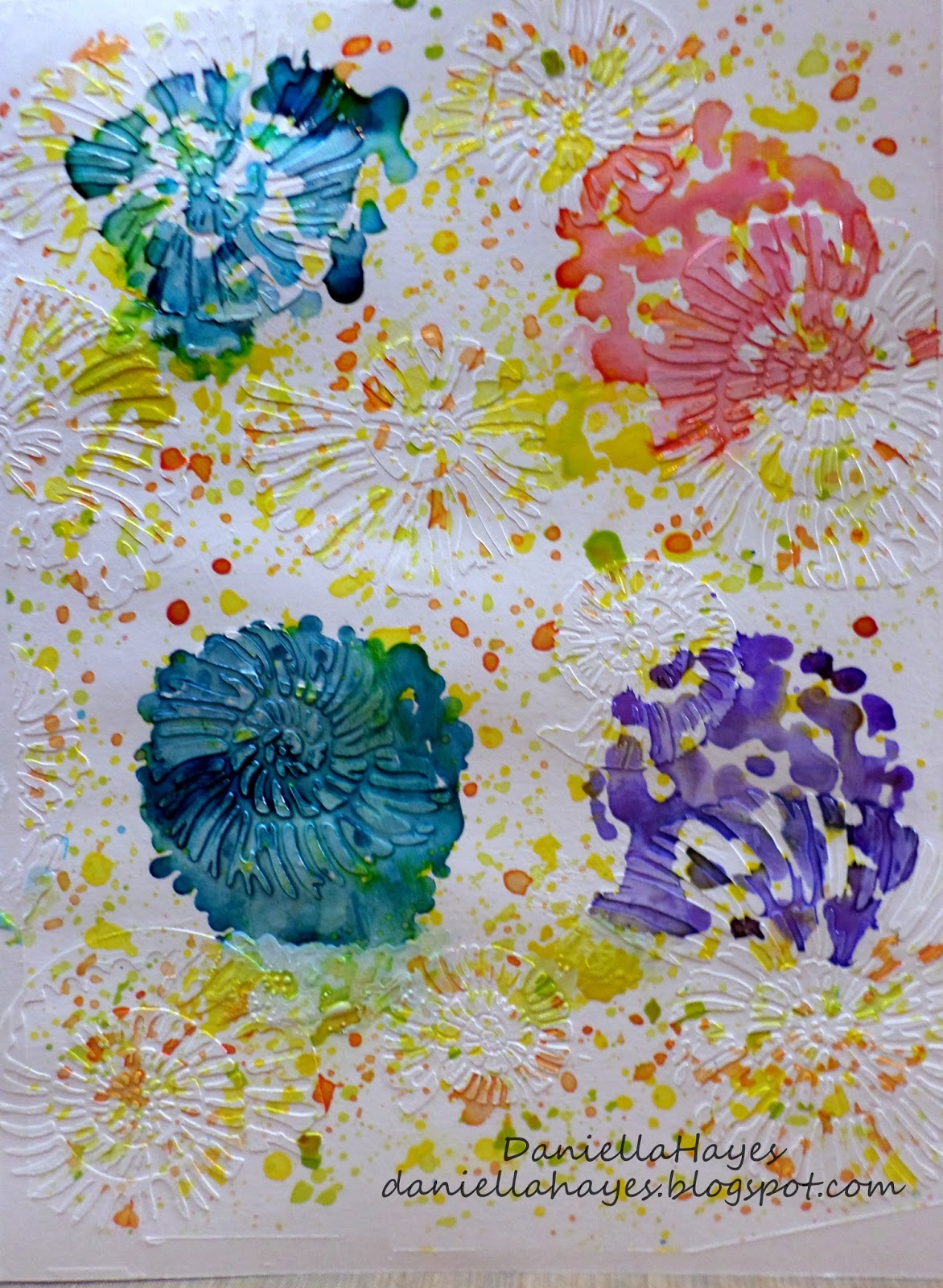 Daniella Hayes...Layers of Creativity: SPLATTER FLOWERS