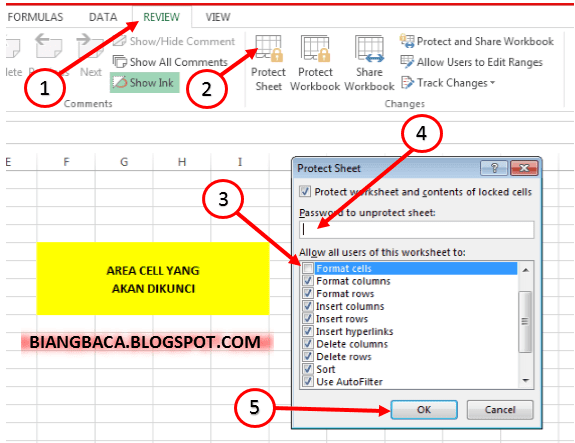 Cara Mengunci Cell Di Excel - Biang Baca