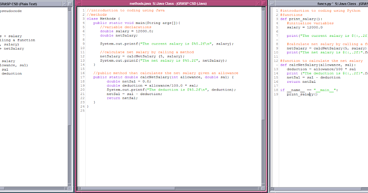 Orange Coast Database Associates Methods In Java And Functions In Python