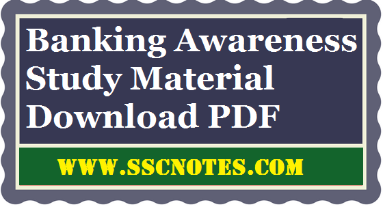 Banking Awareness Study Material PDF Download