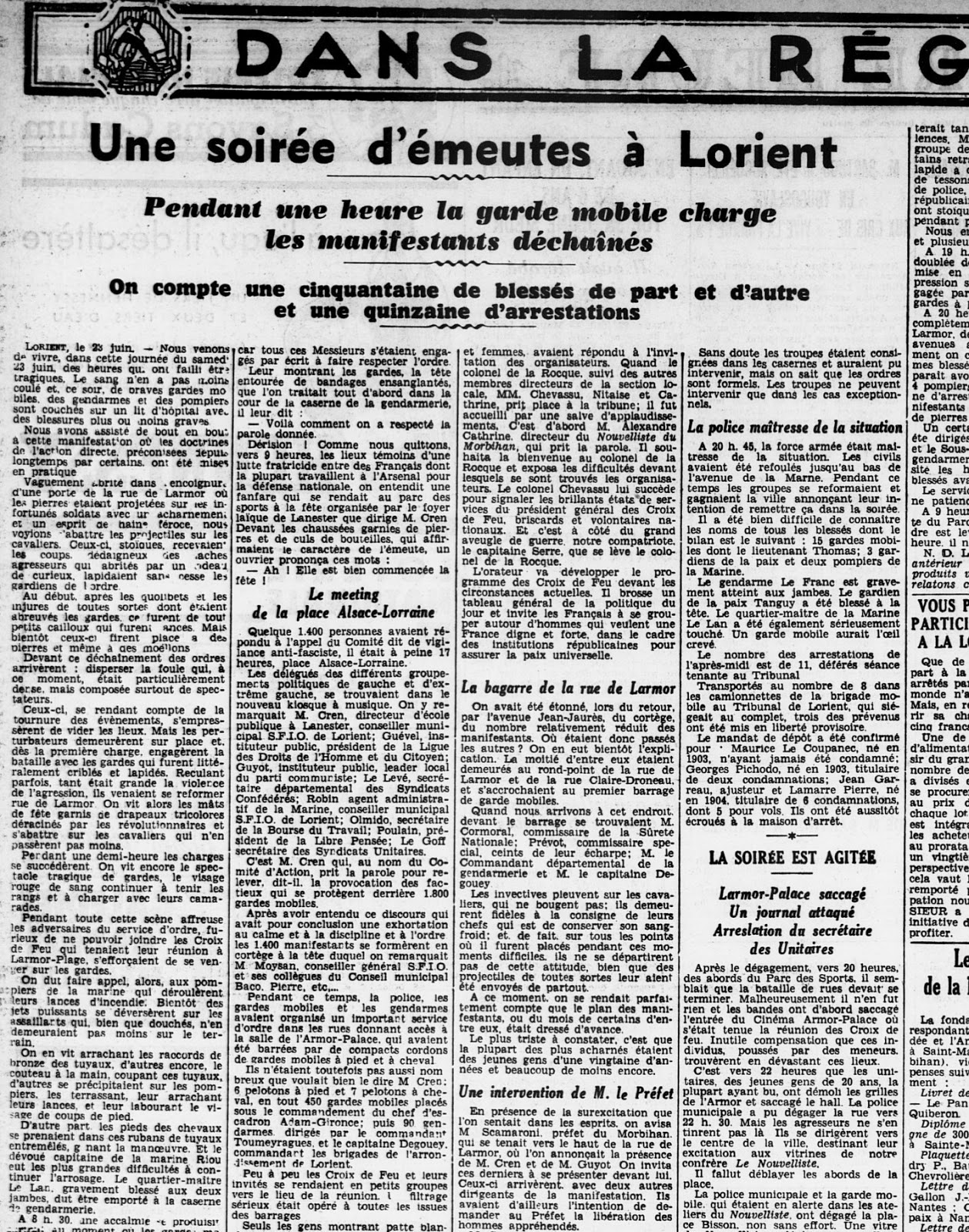 Kristian Hamon : le blog: Le colonel de La Rocque en Bretagne