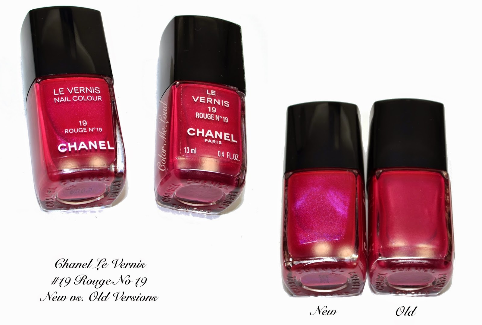 Chanel Le Vernis #38 Rouge Flamboyant, #71 Laque Rouge, #19 Rouge No 19 ...