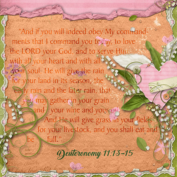 Layout for Today: Early Rain and Latter Rain