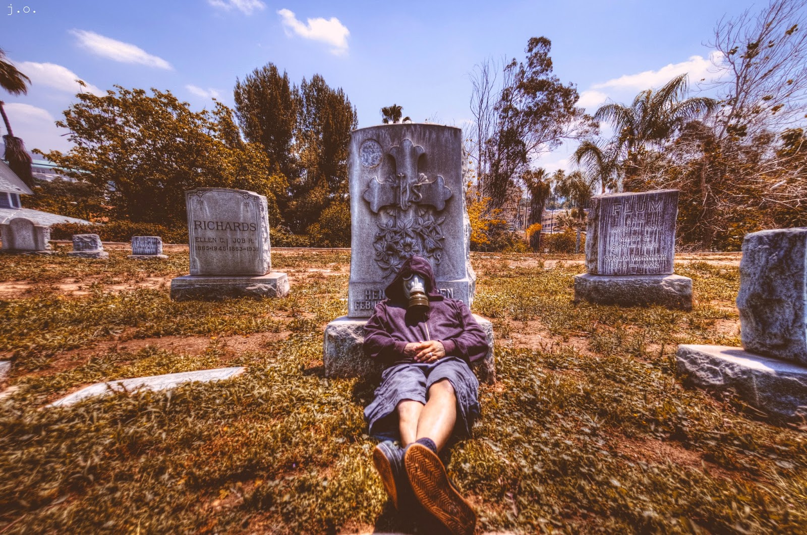Photography by James Ortiz: Cemetery Gas mask