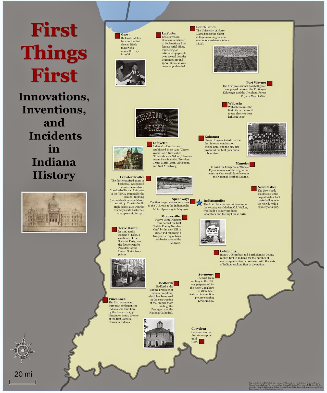 GIS Research and Map Collection: Indiana History Map Available from ...