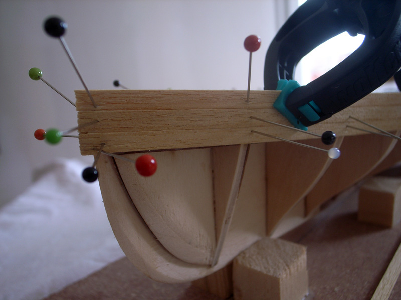 La construction de la coque - 1ère étape