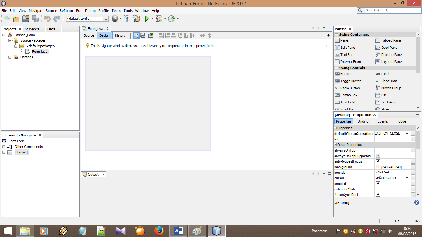 BELAJAR JAVA DI NETBEANS