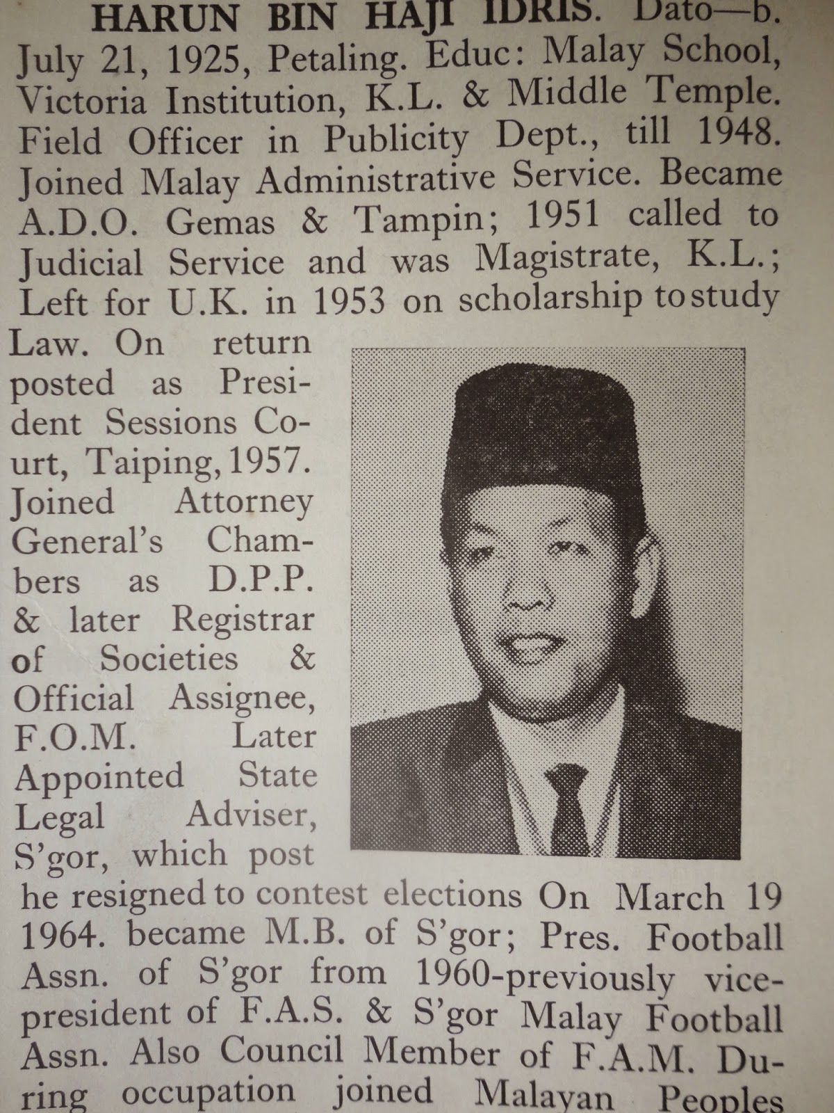 SUSTAINABLE LIVING INSTITUTE (SAVE): DATUK HARUN IDRIS, MAY 13TH HERO