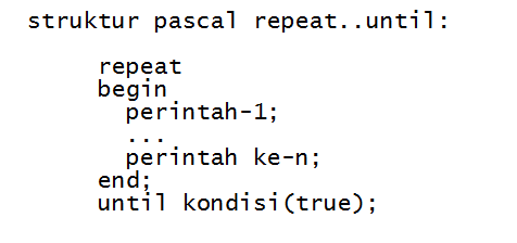 Kode Program: PERULANGAN REPEAT … UNTIL