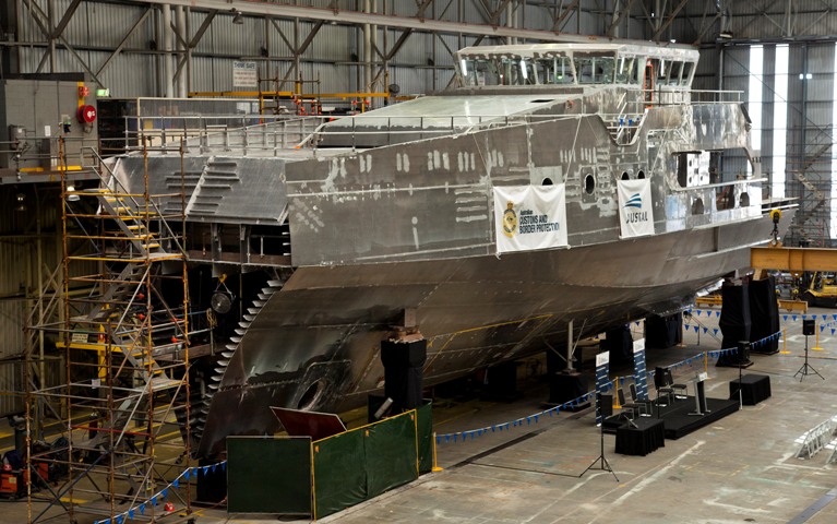 DEFENSE STUDIES: Austal on Track as Cape Class Patrol Boat Keel Layed