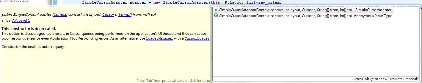 ola的家: Android學習_SimpleCursorAdapter的使用