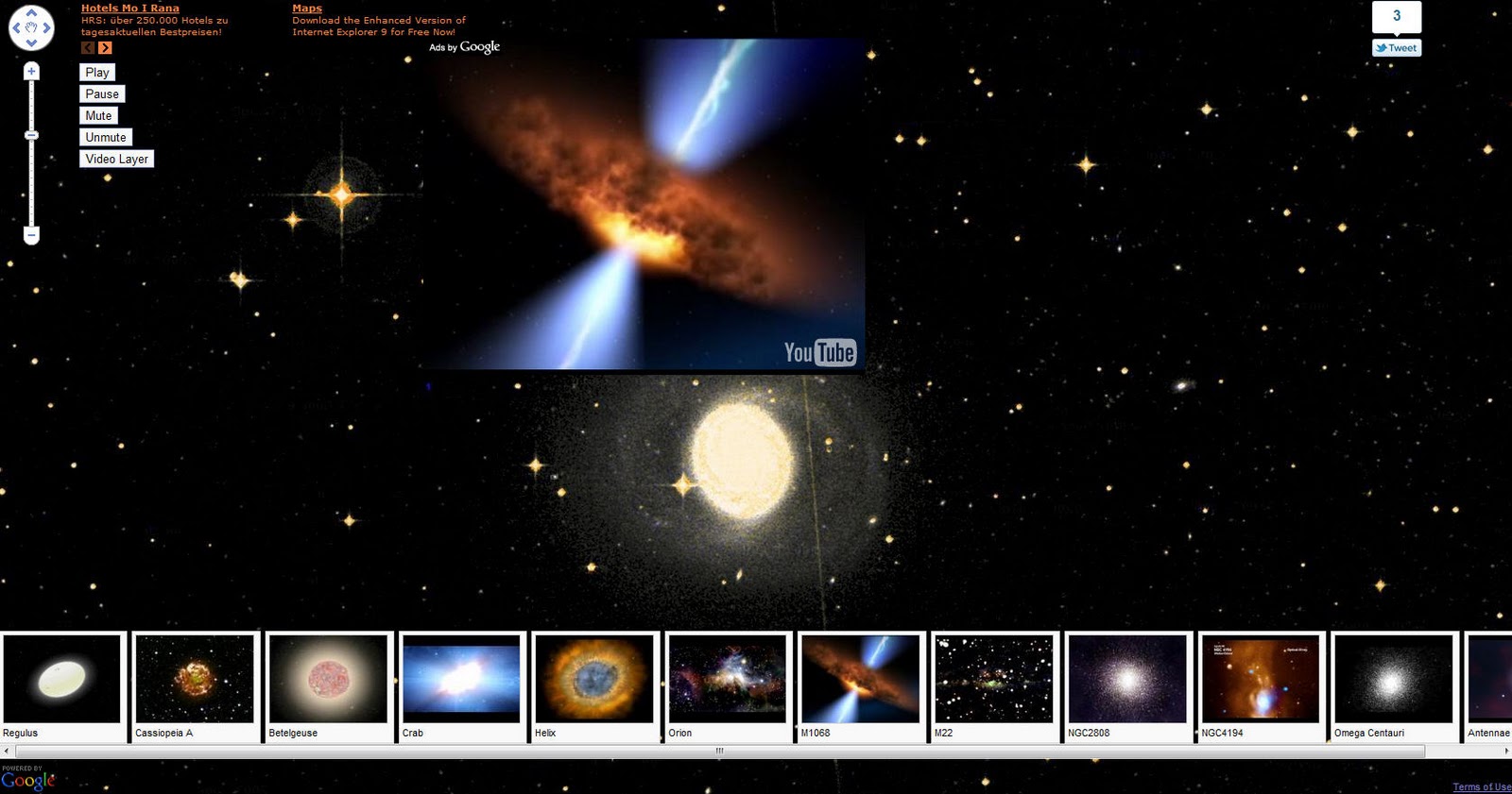 Sky Map - Dank astronomische Videos auf Google Sky spannende Ereignisse ...